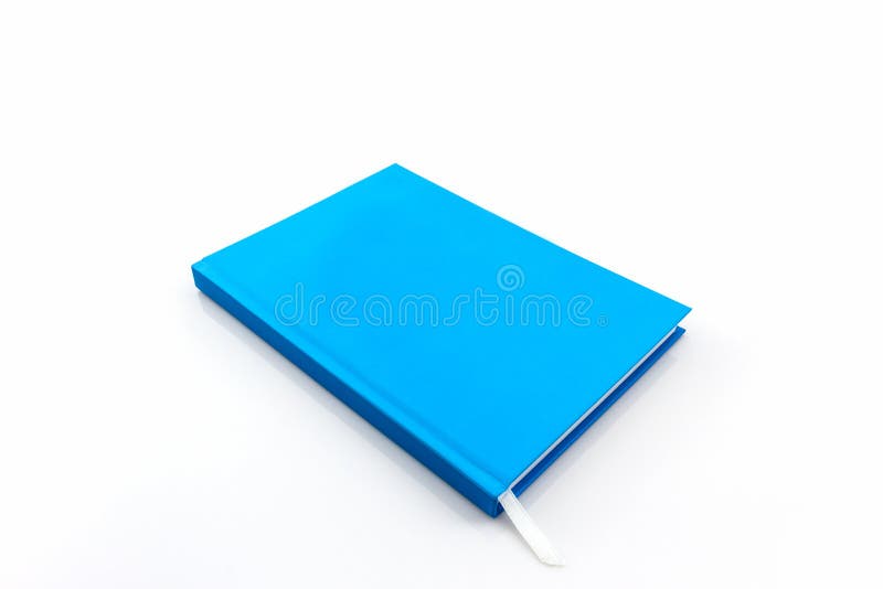 The Blue Diary Lies on a Light Background. on Has a White Pen and a ...