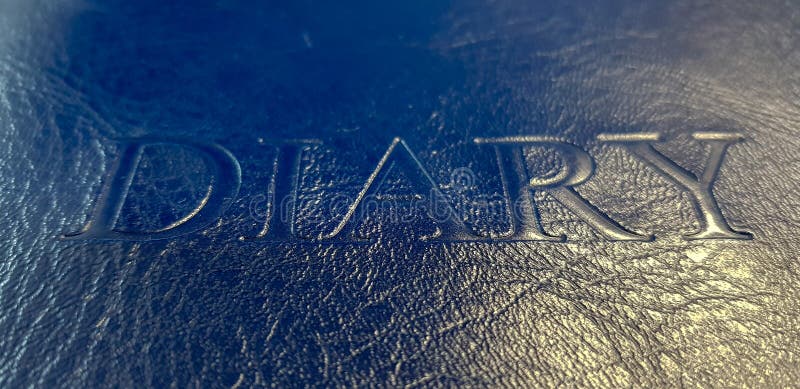 The Blue Diary Lies on a Light Background. on Has a White Pen and a ...
