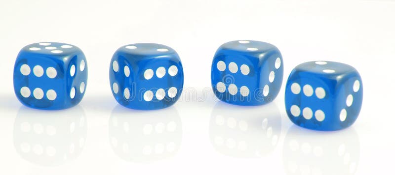 Blue dice stock image. Image of gaming, lucky, four, numbers - 29341601