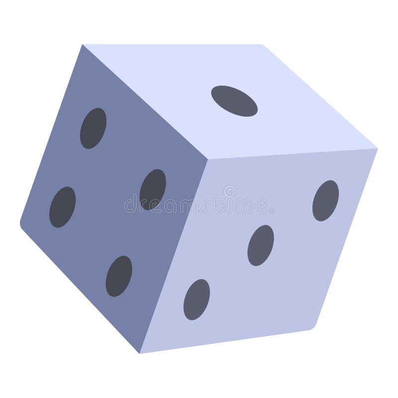 Blue Dice Falling Showing Three Random Sides Stock Vector ...