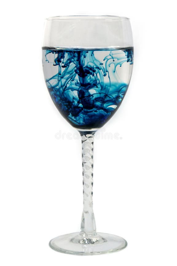 Blue diffusion in a glass stock photo. Image of decorate - 518196