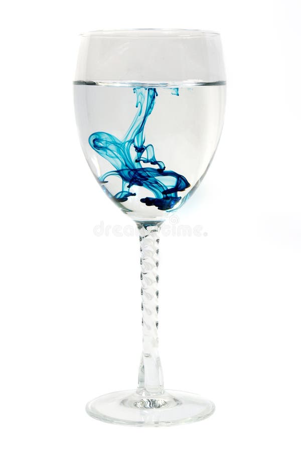 Blue diffusion in a glass stock photo. Image of decorate - 518196