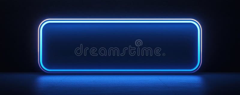 Blue Rectangular Abstract Electronic Border with Circuit and Glowing ...