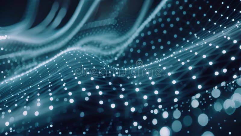 Blue Digital Art Shows Nodes and Lines in Topaz Enhancement Simulation ...