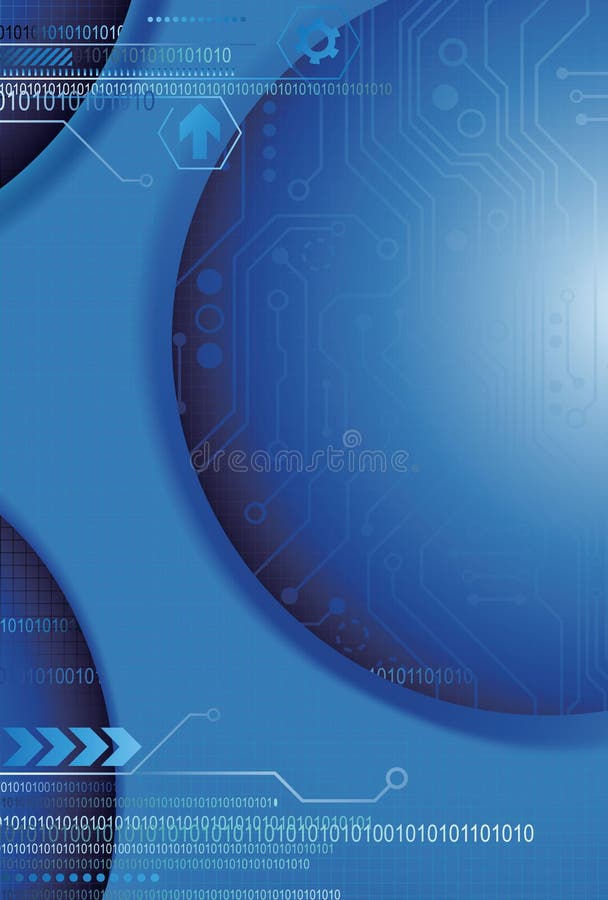 Blue Digital Background stock illustration. Illustration of arrow ...