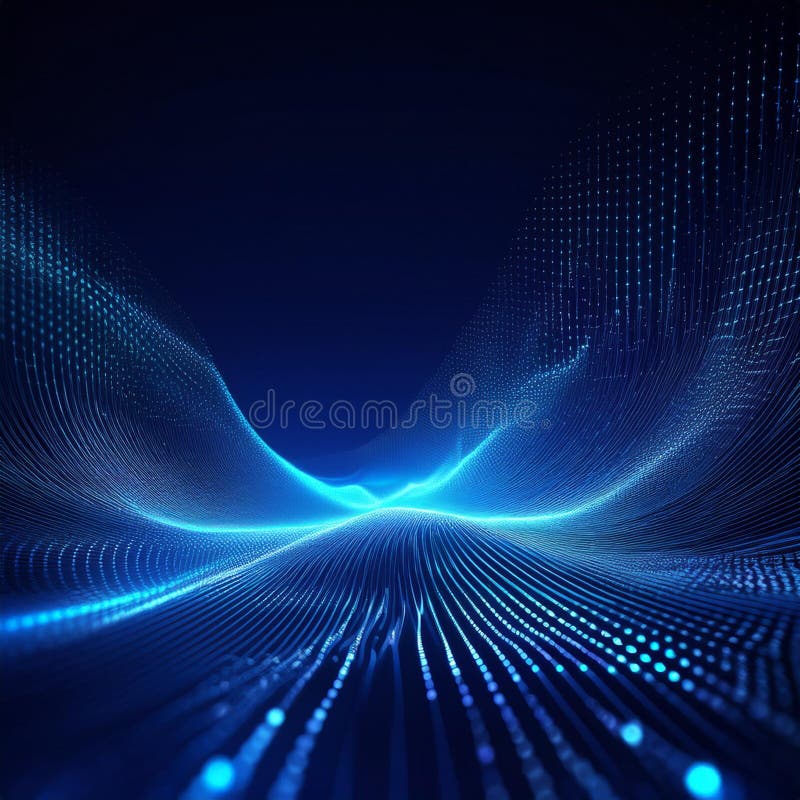 Blue digital background stock illustration. Illustration of grid ...