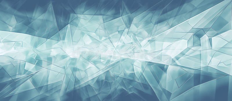 A Blue Digital Background with Broken and Distorted Triangles and Lines ...