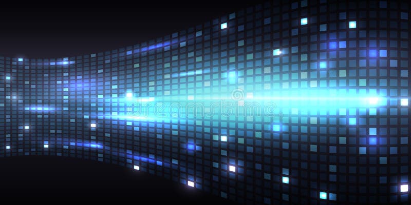 Blue Digital Background with Cubes Stock Illustration - Illustration of ...
