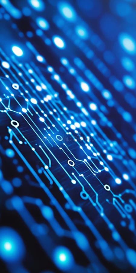 Blue Digital Binary Code Matrix Background, Digital Data Stream, Software, Programming Concept ...