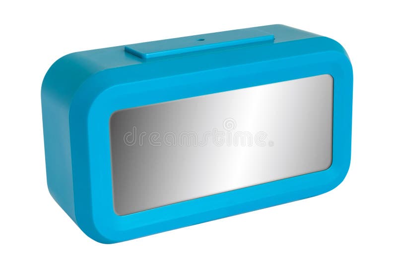 Blue Digital Clock in Off Mode with White Background Stock Photo ...