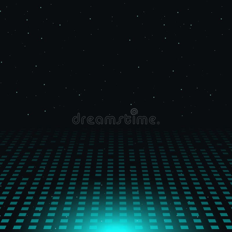 Blue Digital Concept Light Glow with Dot Background. Stock Vector ...