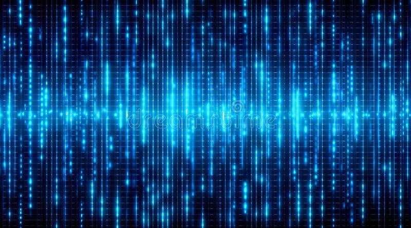 Blue Digital Cyberspace and Digital Data Network Connections Concept ...