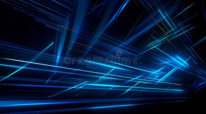 Blue Digital Cyberspace and Digital Data Network Connections Concept ...