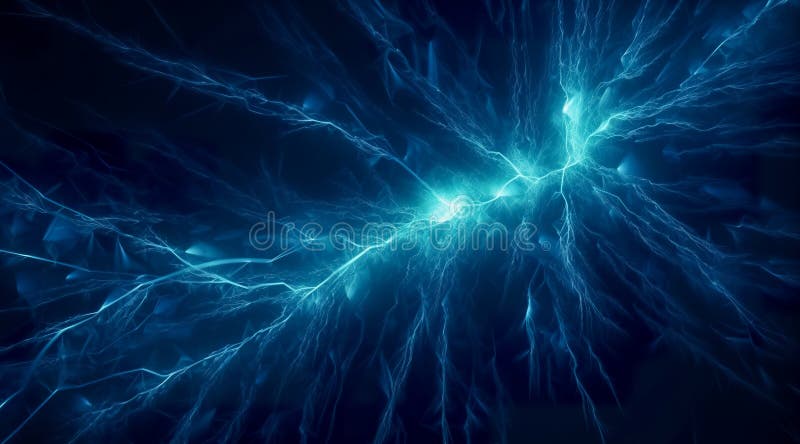 Blue Digital Cyberspace and Digital Data Network Connections Concept ...