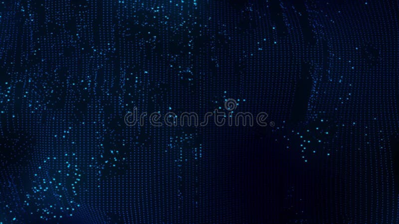 Blue Digital Data Floating in Three Dimension Space Stock Video - Video ...