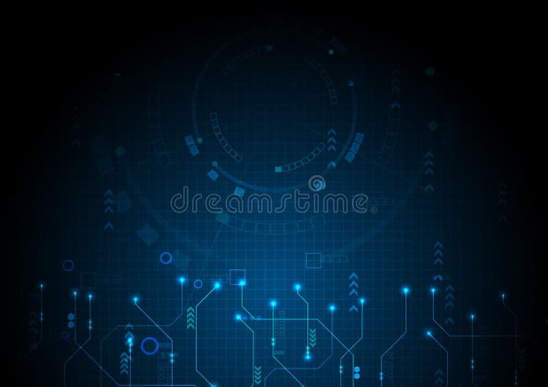 Blue Digital Data Technology Circuit Background Stock Vector ...