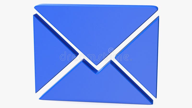Blue Digital Envelope with Geometric Design Elements Stock Illustration ...
