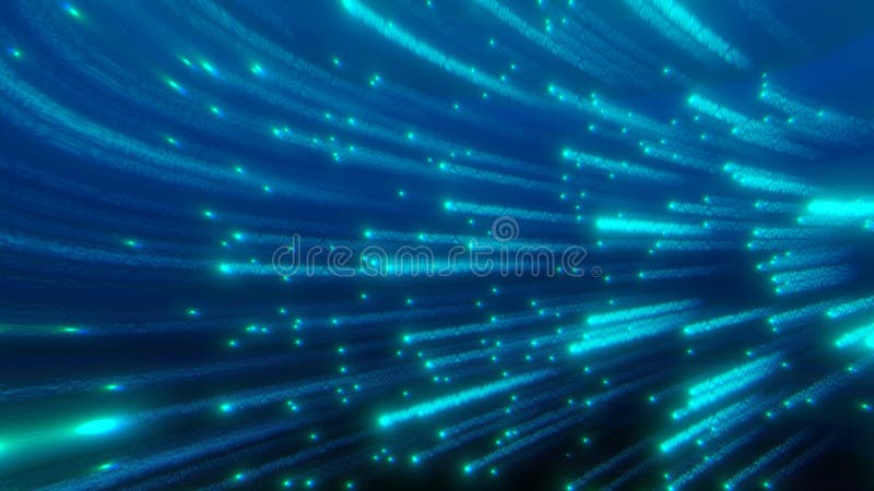 Blue Digital Flowing Warp Light Speed Background Stock Illustration ...