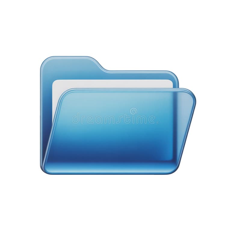 A blue digital folder icon stock illustration. Illustration of folder ...