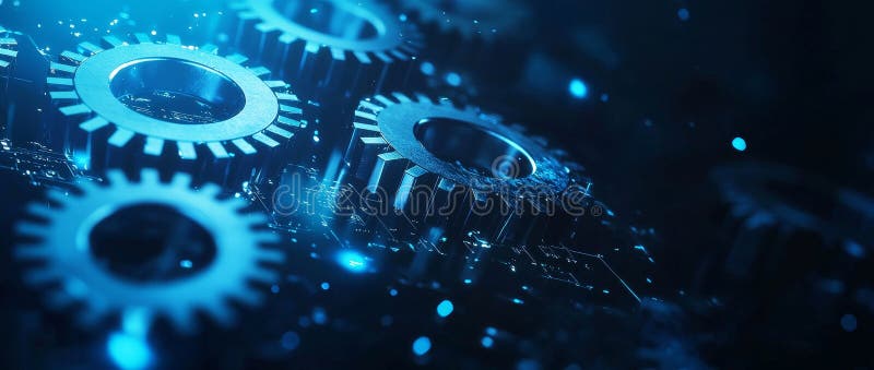 The Blue Digital Gears Represent the Future of AI Innovation in ...