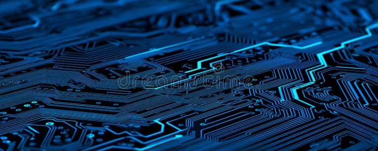 Blue digital grid network stock illustration. Illustration of ...