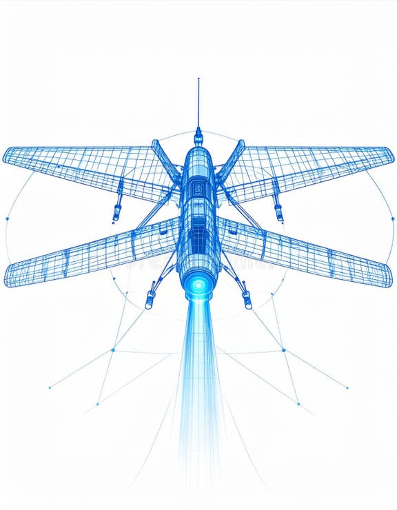 Blue Digital Mosquito Design with Data Wings Stock Illustration ...