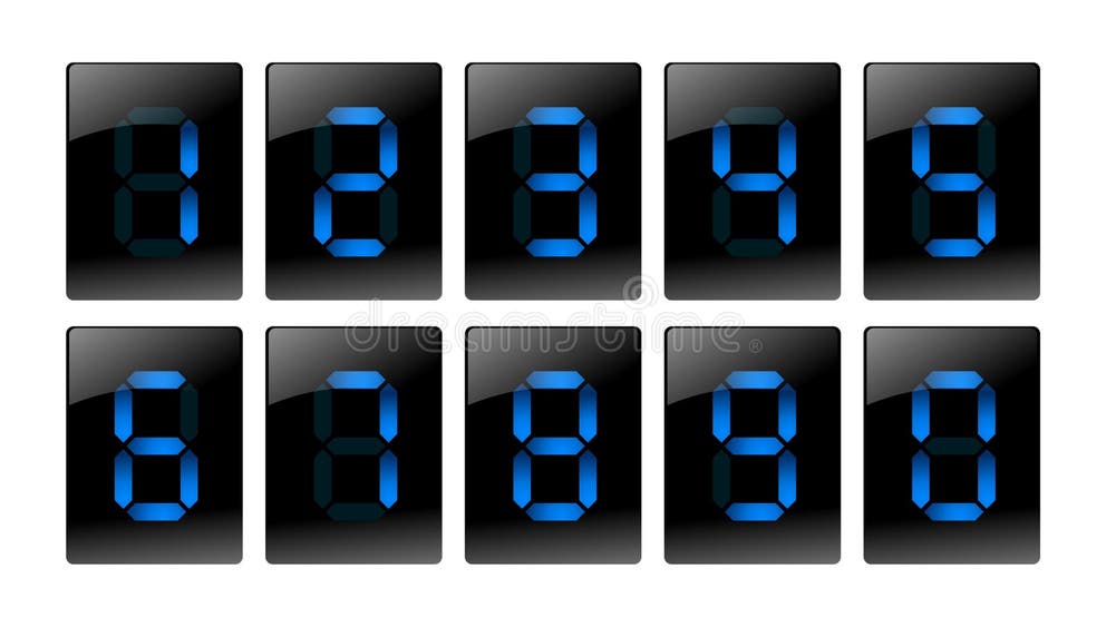 Digital Number Icons Stock Illustrations – 24,885 Digital Number Icons ...