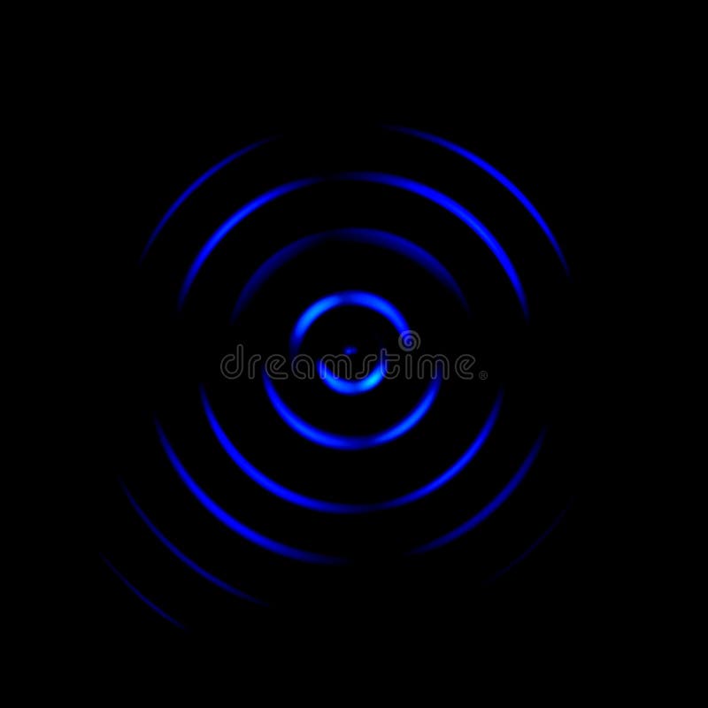 Blue Digital Sound Wave or Circle Signal, Abstract Background Stock ...