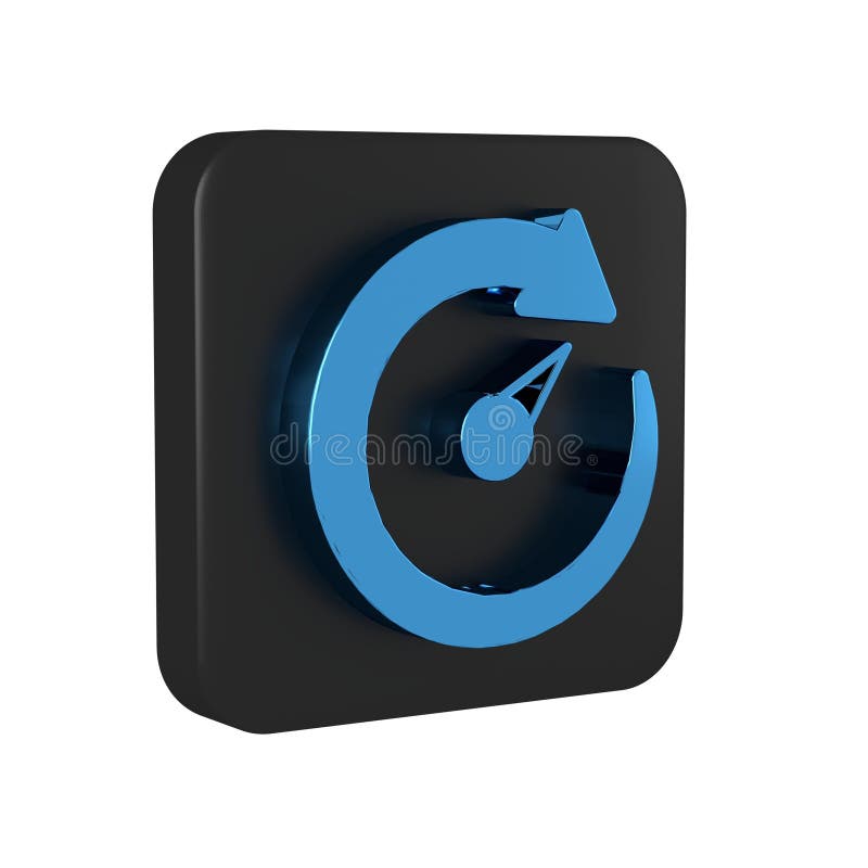 Blue Digital Speed Meter Icon Isolated on Transparent Background ...