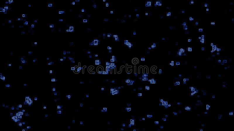Blue Digital Square Circuit Modern Animated Background Stock ...
