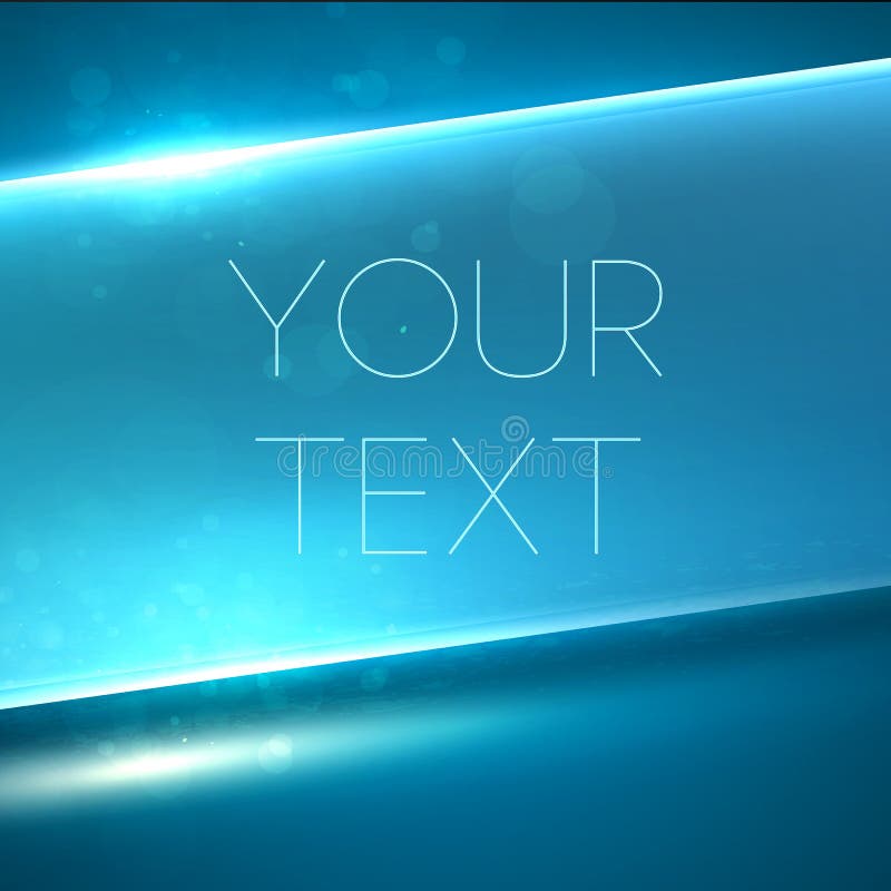 Blue Digital Technology Background with Transparent Glass Banner ...