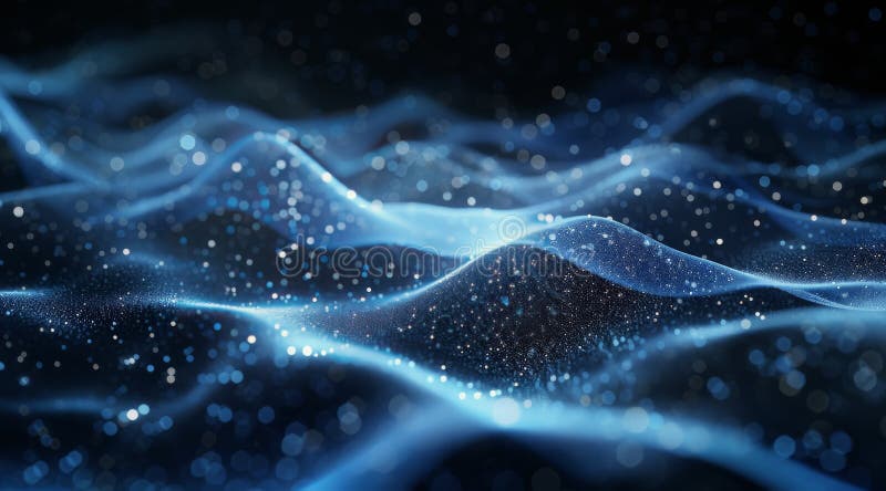 Abstract Blue Digital Wave Pattern Background Stock Photo - Image of ...