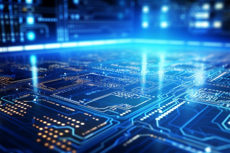 Blue Digtal Technology Background Design Business Stock Illustration ...