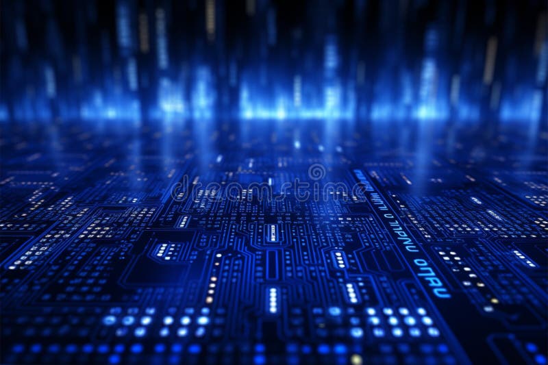 Blue Digtal Technology Background Design Business Stock Illustration ...