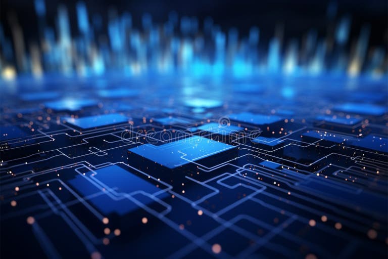 Blue Digtal Technology Background Design Business Stock Illustration ...