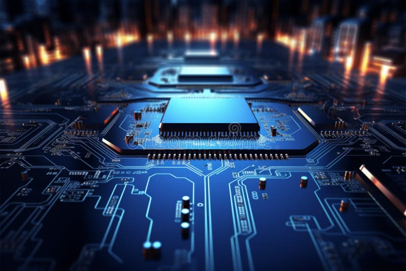 Blue Digtal Technology Background Design Business Stock Illustration ...