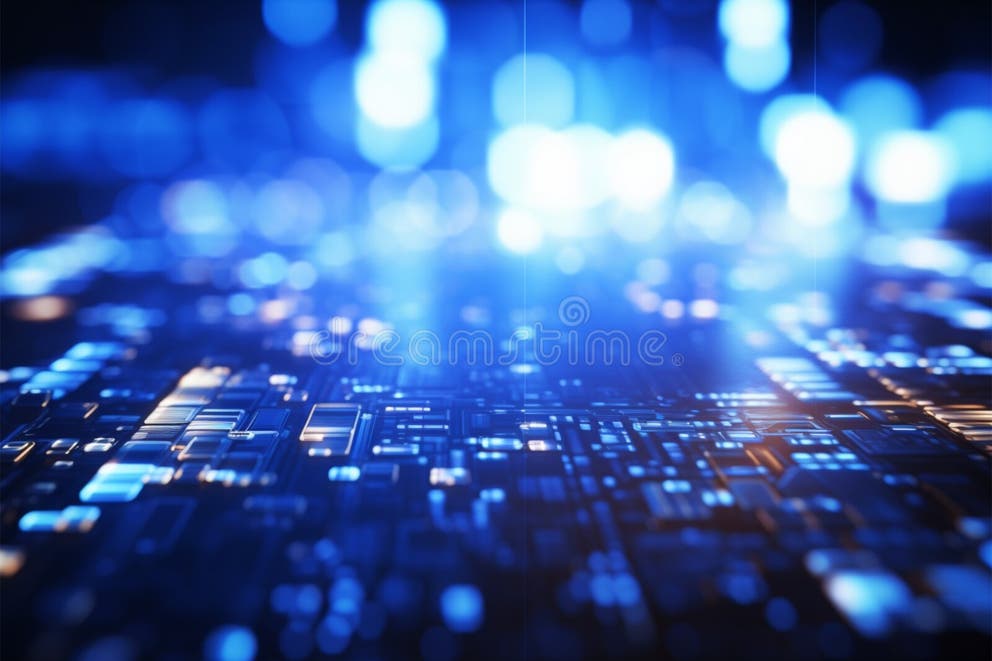 Blue Digtal Technology Background Design Business Stock Illustration ...