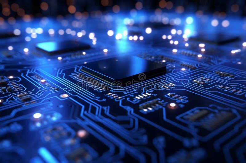 Blue Digtal Technology Background Design Business Stock Illustration ...