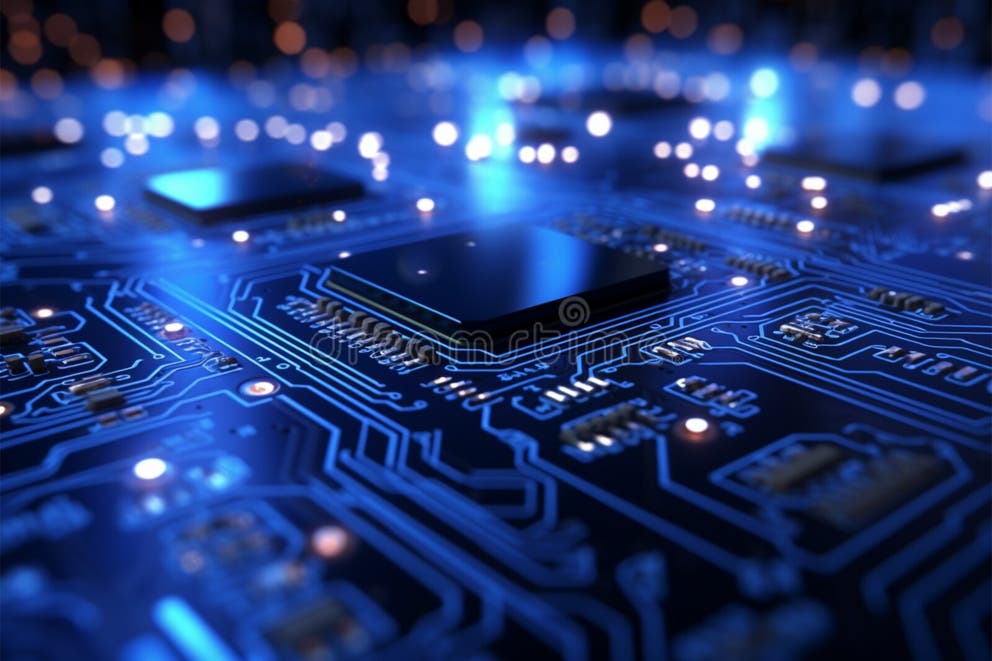 Blue Digtal Technology Background Design Business Stock Illustration ...