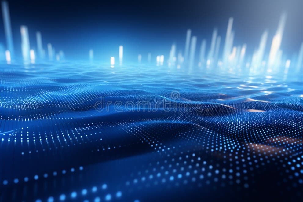 Blue Digtal Technology Background Design Business Stock Illustration ...
