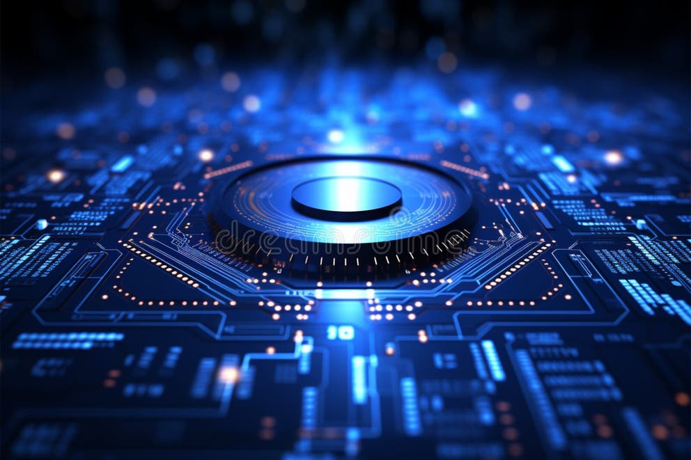 Blue Digtal Technology Background Design Business Stock Illustration ...