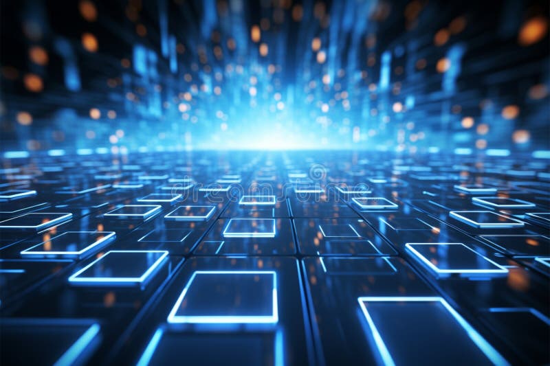 Blue Digtal Technology Background Design Business Stock Illustration ...