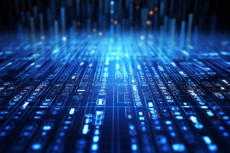 Blue Digtal Technology Background Design Business Stock Illustration ...