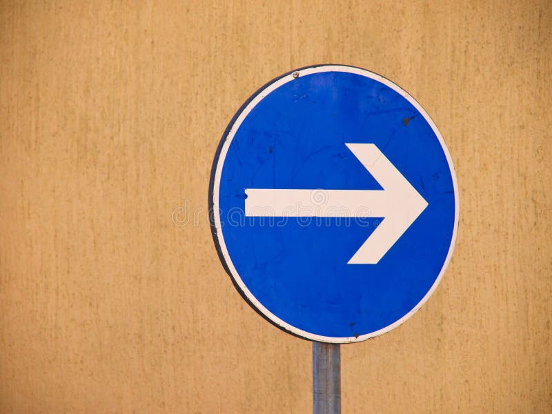 Blue direction sign (1) stock photo. Image of orange - 35635830