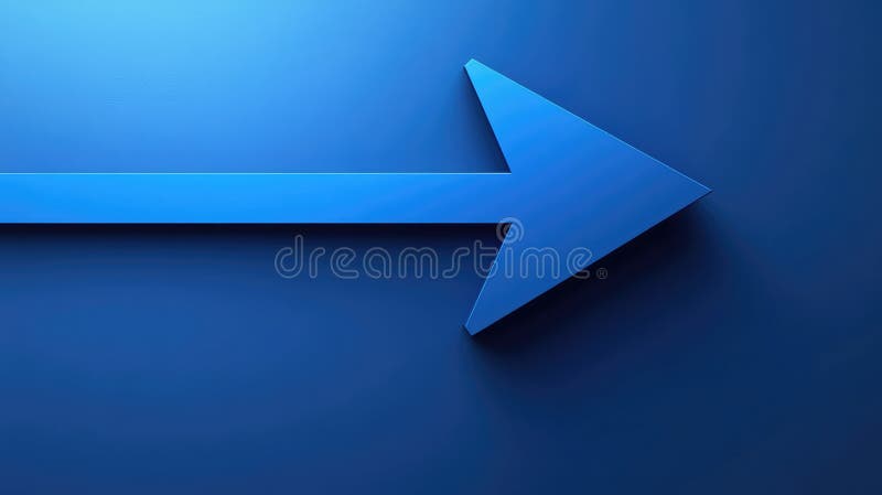 Blue Directional Arrow on Gradient Background Pointing Right ...