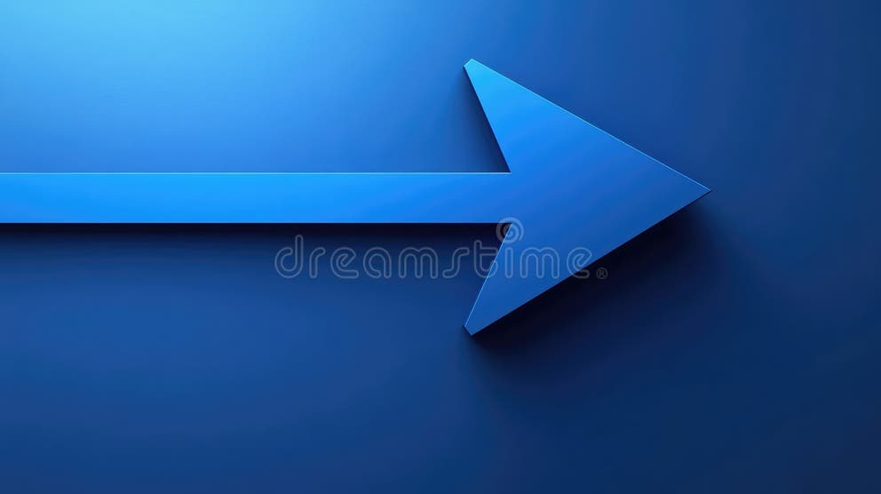 Blue Directional Arrow on Gradient Background Pointing Right ...