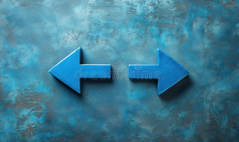 Blue Directional Arrows on Textured Blue Background, Symbolizing ...