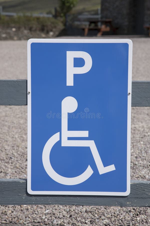 Blue Disabled Parking Sign stock image. Image of sign - 64285695