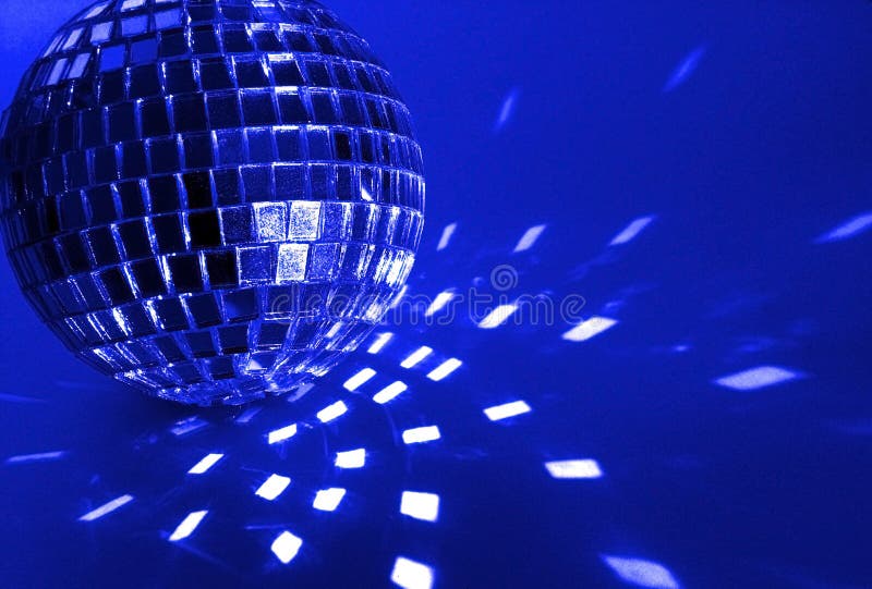 Blue disco ball stock image. Image of club, music, sphere - 1370343
