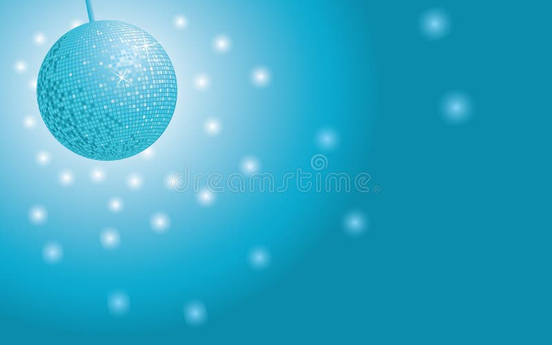 Blue disco ball stock illustration. Illustration of mirror - 23409842